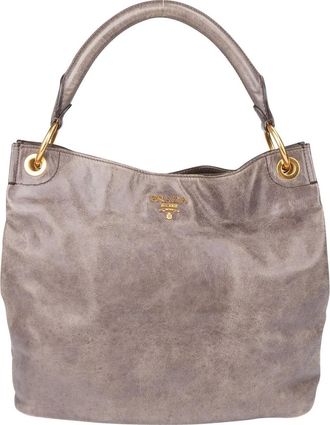 Prada Crossbody Bags - Prada Fumo Leather Vitello Handbag - Gr. unisize - in Bunt - für Damen