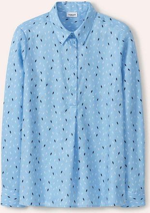 Walbusch Klassische Bluse Damen Extraglatt Polo Bluse Blusenkragen Langarm, modern, b&uuml;gelfrei, atmungsaktiv