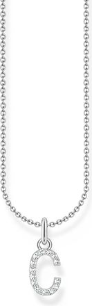 Thomas Sabo Halskette Buchstabe C 925 Sterling Silber mit Zirkonia KE2242-051-14