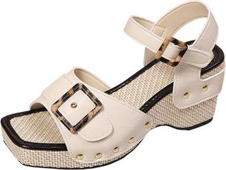 Generic Pantoufles plates pour femmes, chaussures de plage, sandales plates pour femmes (5), blanc, 36.5 EU