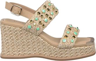 Alma En Pena Alma EN Pena, Femme, Chaussures, Beige, Taille: 39 EU Basket Studded Wedge Sandal