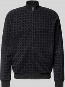 Joop Sweatjacke mit Label-Detail und Stehkragen