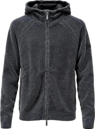 Roberto Ricci Design Velvet Techno Wash Hood Zip Knit - - Sweatshirts & Hoodies - Herren - Grau - XL