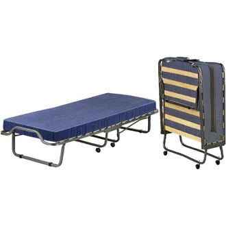 Talamo Italia Talamo Italia - Klappbett Venera, Feldbett mit 15 Lattenrosten, inklusive Matratze, platzsparendes Bett, 100% Made in Italy, 80x190h39 cm, Anthrazit
