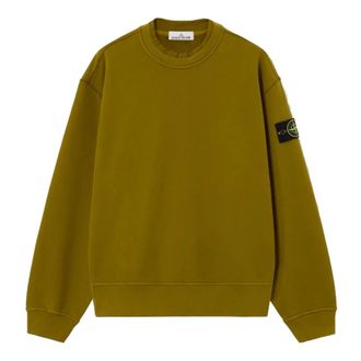 Stone Island Homme, Sweatshirts et sweats &agrave; capuche, Vert, Taille: S SweaT-shirt en coton cactus
