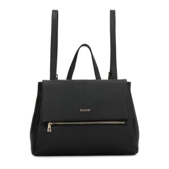 Kazar Leder-Rucksack mit Klappe - - Bags - Damen - Schwarzk - ONE SIZE