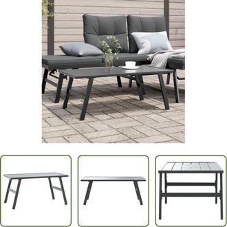 vidaXL Table basse ext&eacute;rieure - Table basse de jardin noir 90x45x35 cm acier enduit de poudre