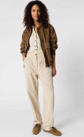 Gerard Darel Pantalon 7/8 en coton et lin m&eacute;lang&eacute;s - AUDETTE - Sable