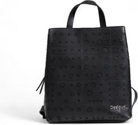 Desigual Accessoires Sac à Dos en polyuréthane Taille M, Accessories PU Backpack Medium Femmes, Noir, Unique