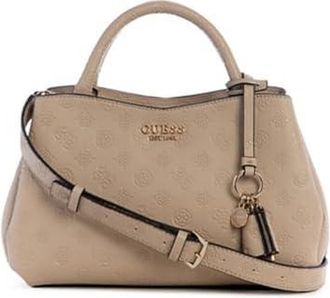 Guess Phoebe Girlfriend Satchel, Cartable Femme, Logo Simply Taupe, Taille Unique