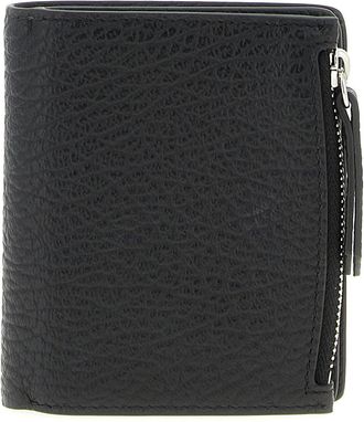 Maison Margiela Leather Flap Wallet - black