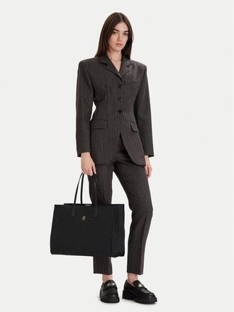 Tommy Hilfiger Handtasche Th City Tote Mono Nylon AW0AW18163 Schwarz