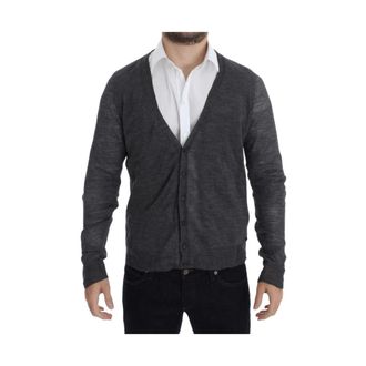 Costume National Homme, Pulls, Gris, Taille: L C?N?C Wool Button Cardigan Sweater