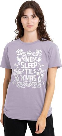 The Nightmare Before Christmas Disney Womens The Nightmare Before No Sleep Til Christmas Ladies, Lavendar T-Shirt, XL