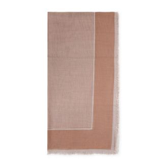 Saint Laurent Gro&szlig;er Carr&eacute;-Schal mit Streifen - - Accessories - unisex - Braun - ONE SIZE