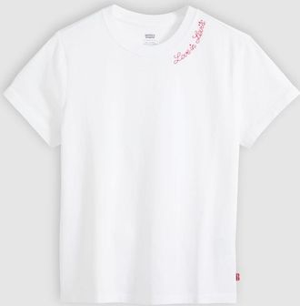 Levi's T Shirt Ringer Graphique Favorite - Femme - Blanc / Bright White - XS