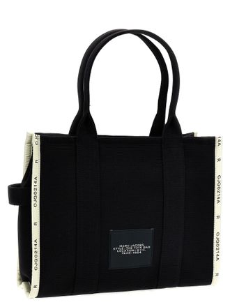 Marc Jacobs Womens Bicolor Cotton Tote Black Polyester
