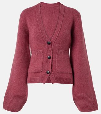 Khaite Cardigan Scarlet en cachemire