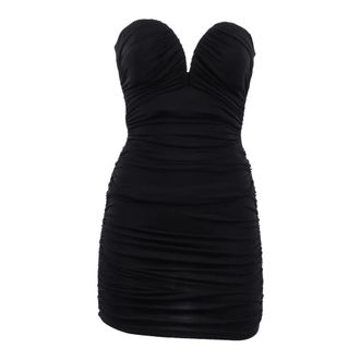 Elisabetta Franchi Femme, Robes, Noir, Taille: 40 FR Draped Mini Dress