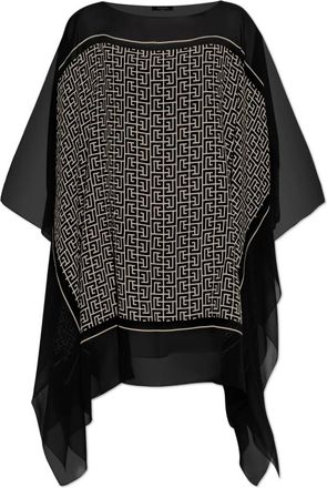 Balmain Femme, Maillots de bain, Noir, Taille: ONE Size Poncho en soie