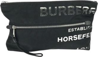 Burberry unisex, Pre-owned, Noir, Taille: ONE Size Pochette en nylon Pre-owned