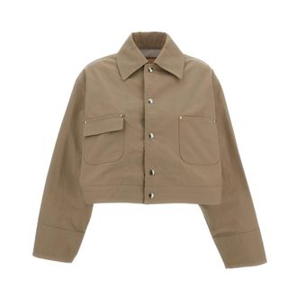 Plan C Boxy Pocket Jacket - - Jackets - Damen - Beige - M