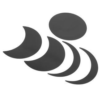 FOMIYES 5 St&uuml;ck Selbstklebende Mondspiegel Wandaufkleber aus Kunststoff Abnehmbar Schwarz Wanddekoration f&uuml;r Schlafzimmer und Fenster