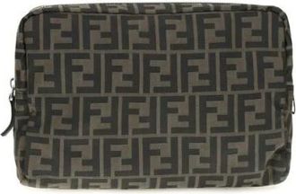 Fendi Zucca Print Pouch Bag - - Bags - Herren - Braun - ONE SIZE