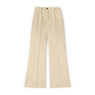Motivi Flare-Hose aus Leinenmischung - - Trousers - Damen - Beige - S