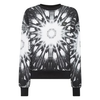 Plein Sport Femme, Sweatshirts et sweats &agrave; capuche, Noir, Taille: 36 FR Optical Flower