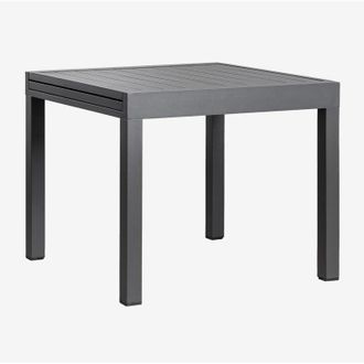Sklum Table de jardin extensible en aluminium Starmi 90-180x90 cm SKLUM Gris Graphite