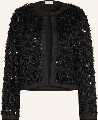 Milano Milano Italy Kastenjacke Mit Pailletten schwarz