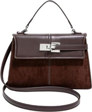 Generic Sac &agrave; main pour femme, design tendance, polyvalent, l&eacute;ger, luxueux, sac &agrave; bandouli&egrave;re &agrave; une &eacute;paule, caf&eacute;, 1