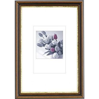 Effect Bilderrahmen 694820 Wandrahmen Profil 20 x 30 cm, Holz, nussbraun/Gold