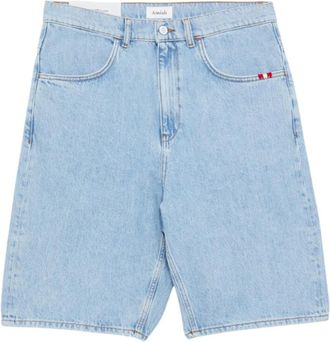 Amish Homme, Shorts, Bleu, Taille: W32 Vintage Denim Bermuda Shorts