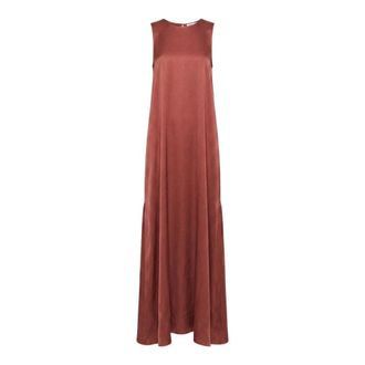 PESERICO Femme, Robes, Rouge, Taille: 42 FR Viscose Satin Long Dress