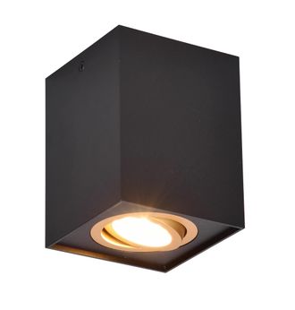 Trio Leuchten Deckenleuchte Biscuit 613000180, Metall schwarz/goldfarbig, exkl. 1x GU10