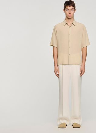 Sandro Chemise effet pliss&eacute; &agrave; col requin