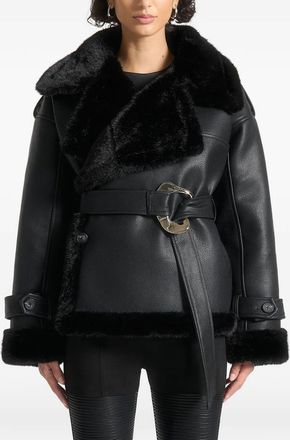 Manière De Voir veste de moto Charlène à détail de ceinture - Noir