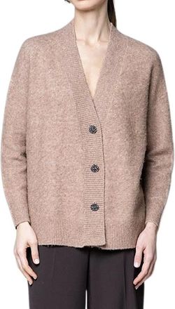 Kaos Kaos - Cardigan col en V - Femme - Pulls - Beige - Taille: 42 FR