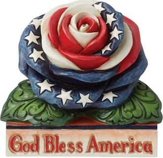 Enesco Jim Shore Patriotische Rose Minifigur, 7,2 cm hoch
