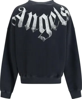 Palm Angels Mens Black Cotton Sweatshirt Clothing