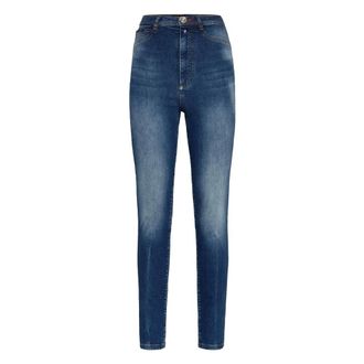 Philipp Plein Femme, Jeans, Bleu, Taille: W31 Super High Waist Jegging Statement