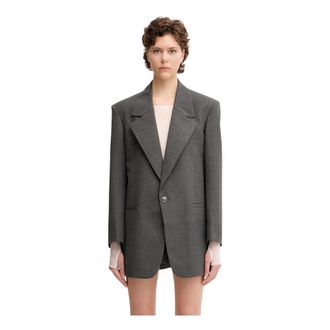 Marine Serre Regenerated Tailoring Boxy Blazer - - Jackets - Damen - Grau - S