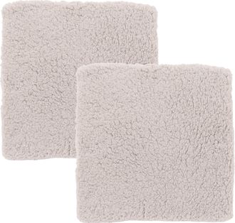 CB Home & Style Teddy Sitzkissen Stuhlkissen flauschig extra weich beige Taupe 39x39x4cm (2)