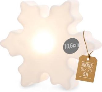 8 Seasons design LED Schneeflocke Mini-Leuchte Shining Crystal Micro - Dekolampe 12 cm - kabellos mit Akku & USB-C aufladbar - Tischdeko, Adventsbeleuchtung, le