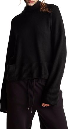 Benetton Damen Maglia G/C M/L 126wd10e4 Pullover, Schwarz, S