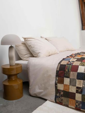 Snurk Quilty Pleasure Bettw&auml;sche Set, 135 x 200 cm, inkl. 1 Kissenbezug 80 x 80 cm, aus 100% Bio-Baumwolle, Bettw&auml;sche H&auml;kel-Optik