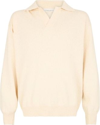Roberto Collina Homme, Pulls, Beige, Taille: L Pull Col Polo