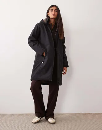 Regatta veste imperm&eacute;able &agrave; capuche marron isolante en noir moka